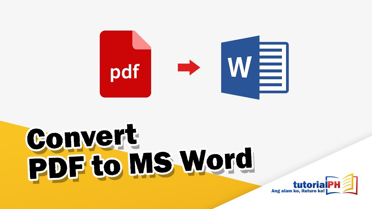 Convert PDF to MS Word - YouTube