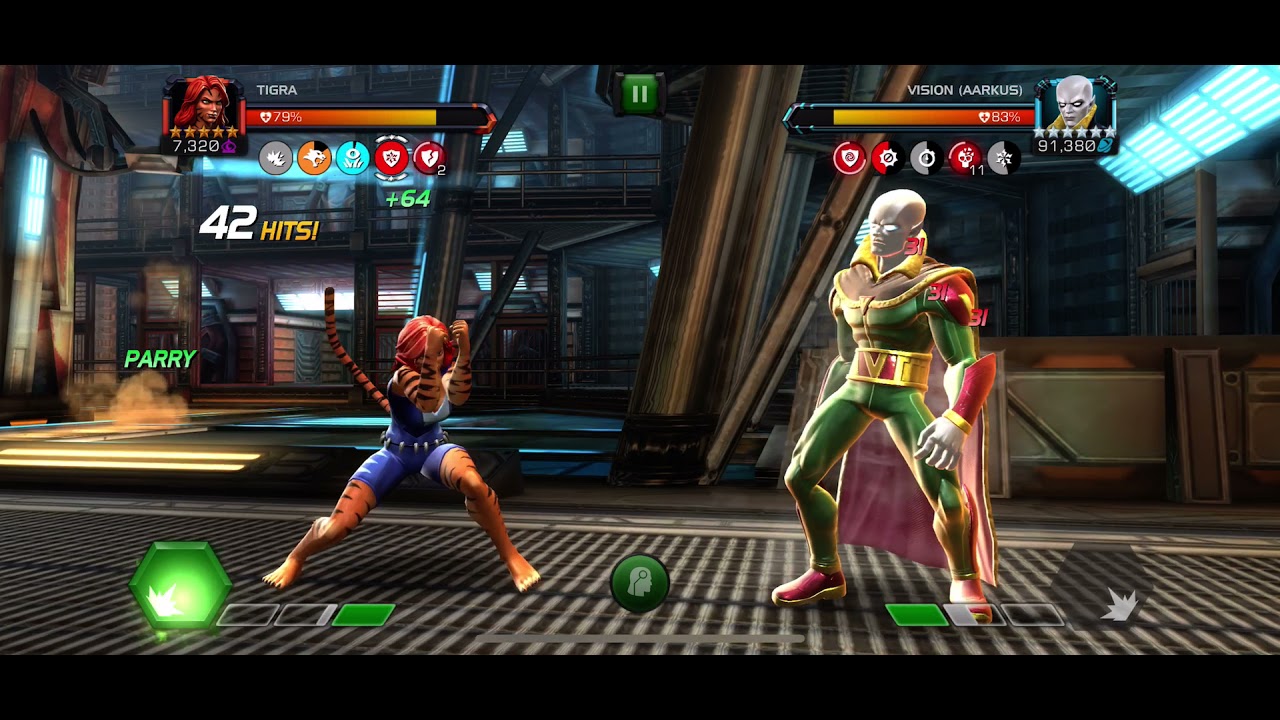 MCOC: R3 5* Tigra vs Vision Aarkus 7.1 Boss solo- Jabari Panther ...