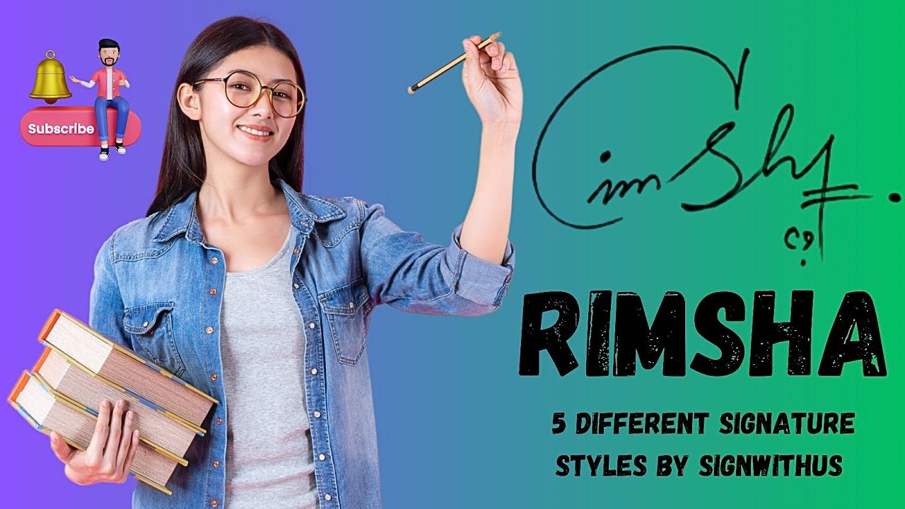 Rimsha Name Signature Style Goes Viral on YouTube (5 Styles) - YouTube