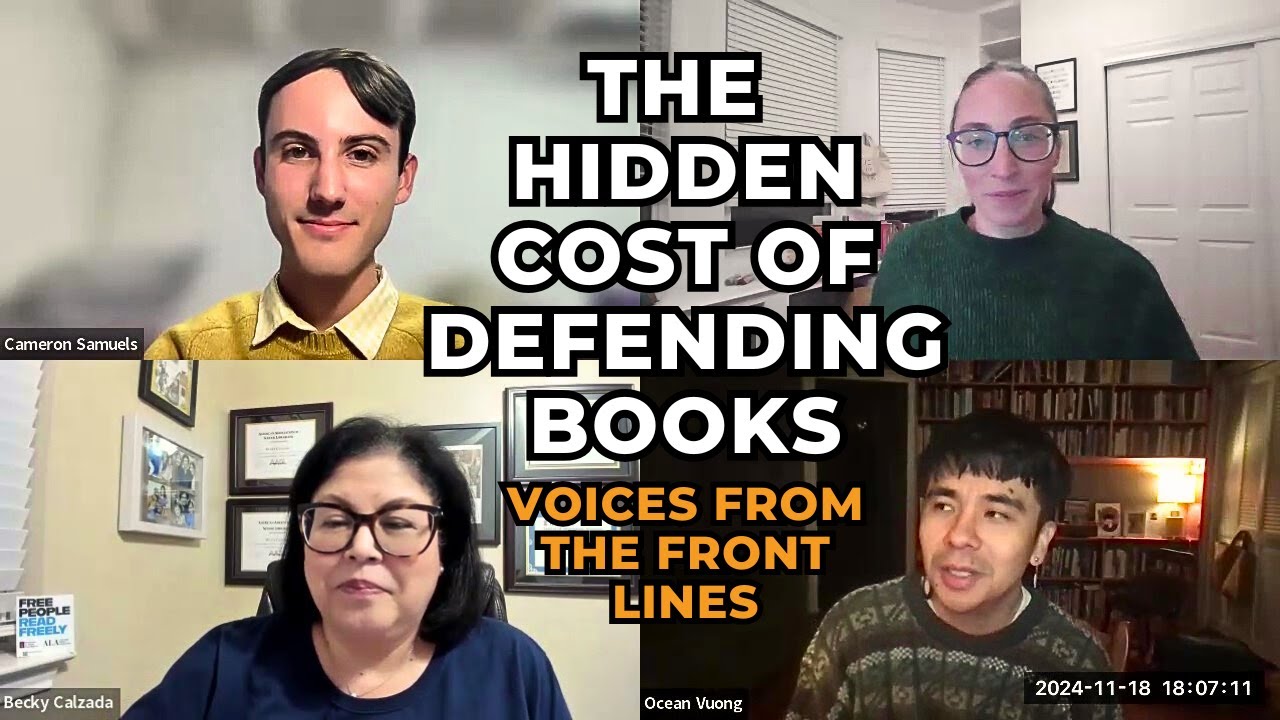 The Hidden Cost of Defending Books panel: Ocean Vuong, Cameron Samuels ...