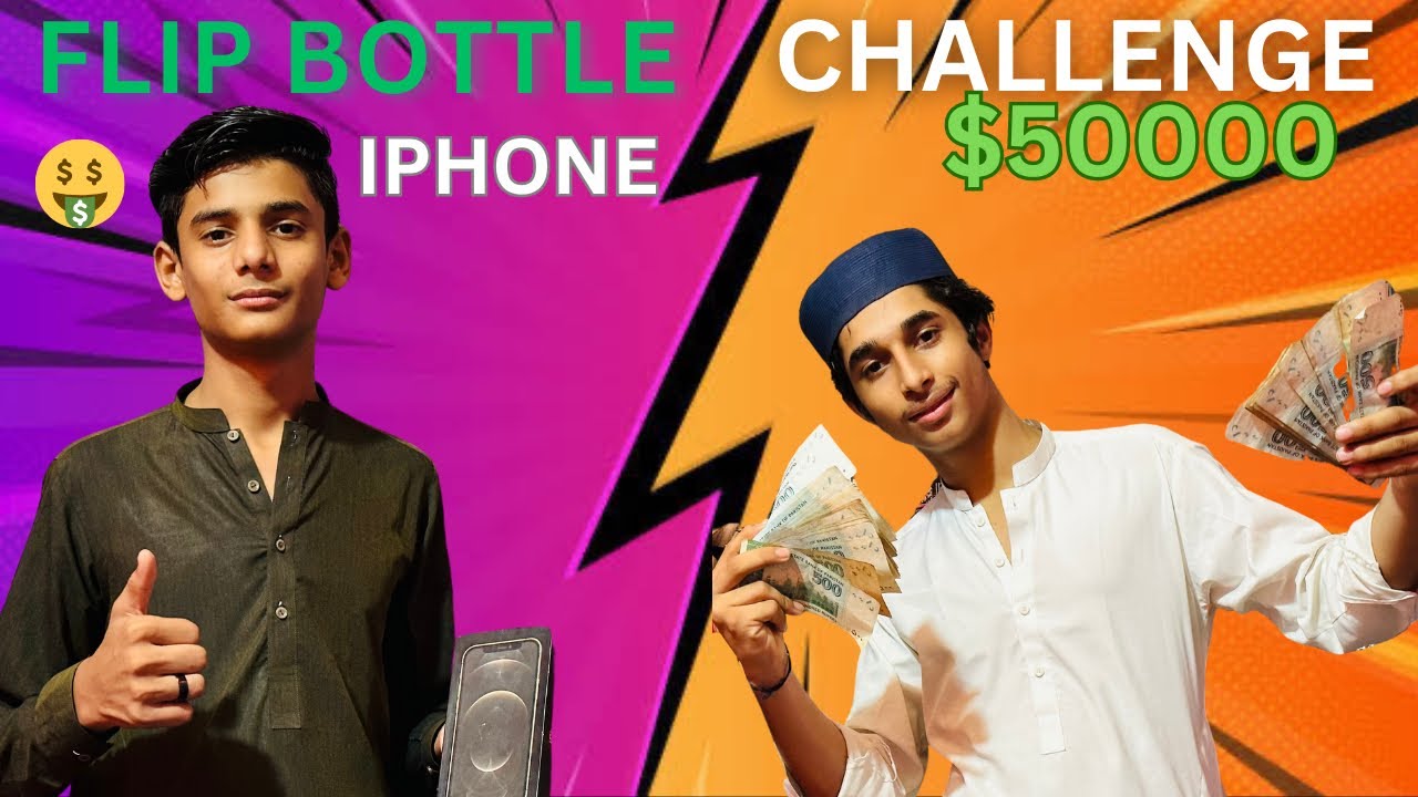 Bottle flip iPhone challenge |winner will get 13 pro max🤩 - YouTube