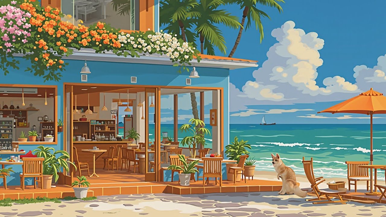 Ocean Coffee ☕ Morning Lofi to Start Your Day ~ Relaxing Chill Beats ...