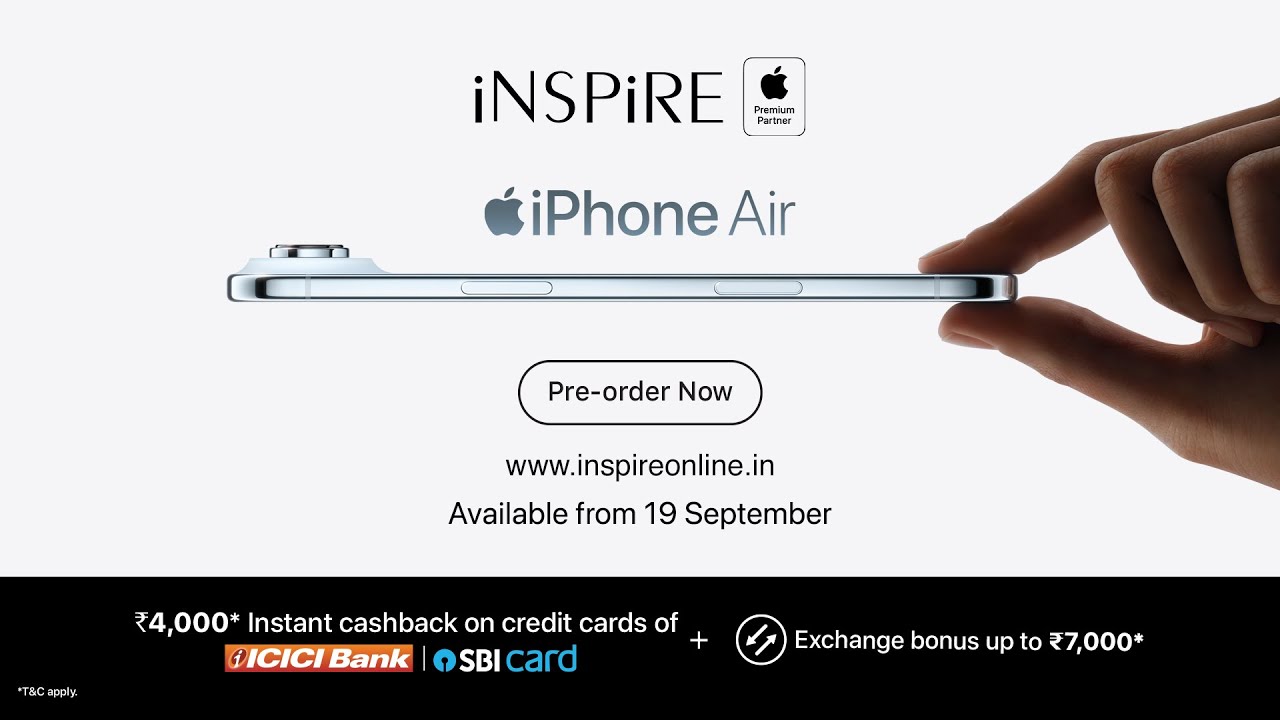iPhone Air. PRE-ORDER NOW from iNSPiRE. - YouTube
