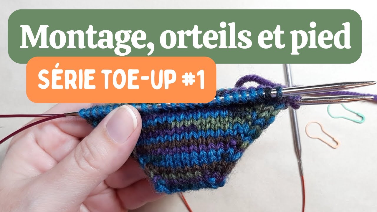 Tricot de bas toe up : montage magique de Judy (Judy's magic cast on ...