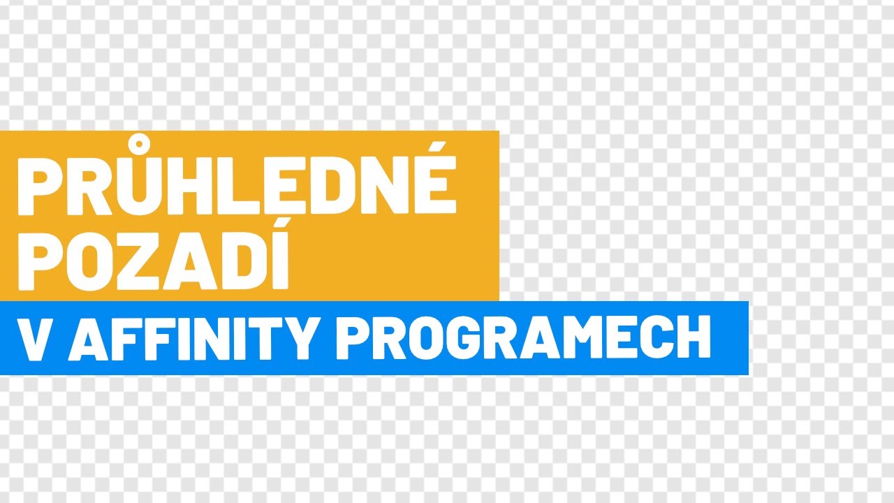 Jak v Affinity na obrázky s průhledným pozadím? (PNG, GIF, WEBP) - YouTube