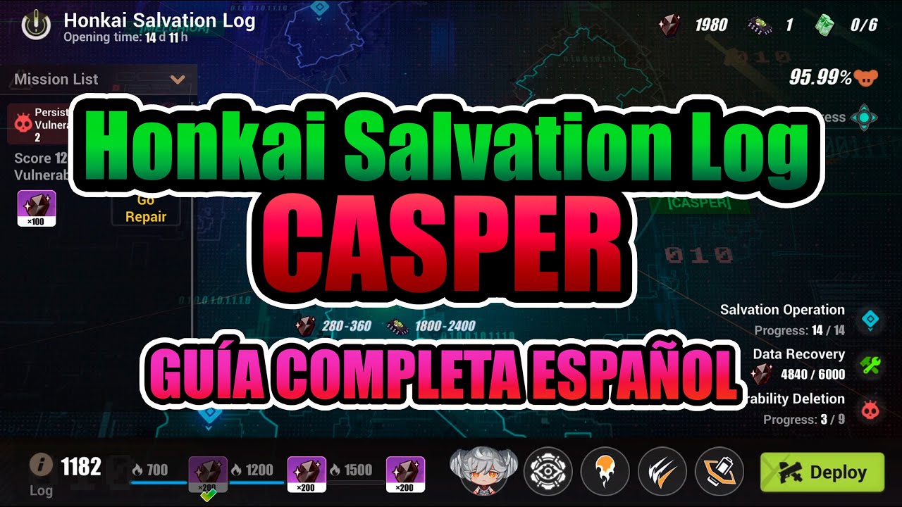 #3 Honkai Salvation Log | Casper Guía Español | Honkai Impact 3rd - YouTube