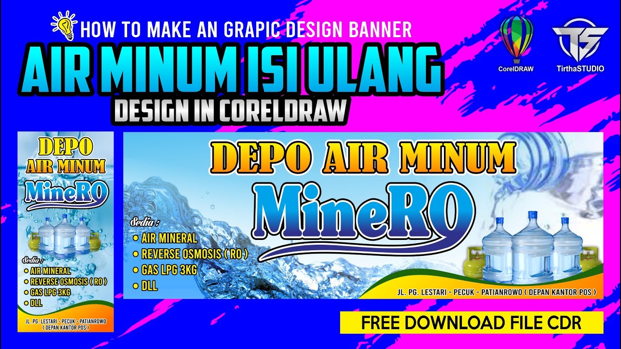 BANNER DEPOT ISI ULANG AIR MINUM | NO PASWORD #tirthastudio - YouTube