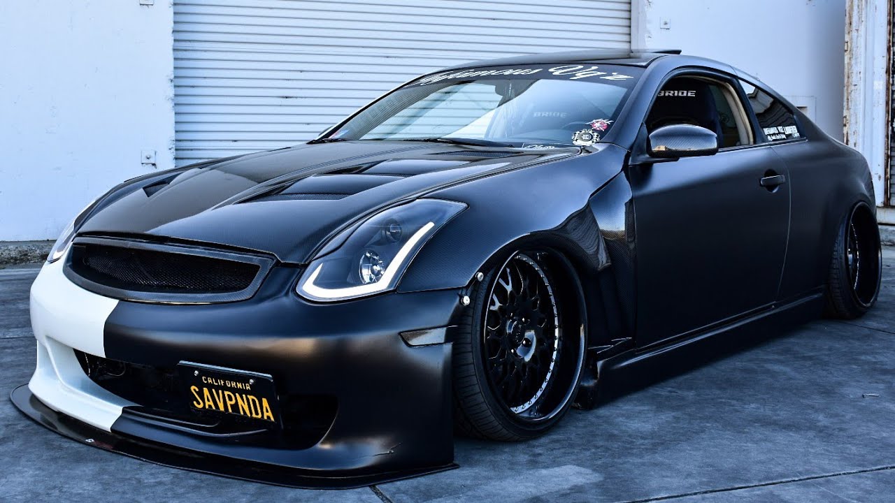 (**G35 GETS AMS STYLE CARBONFIBER HOOD & SHOOTS FLAMES WITH NO TUNE ...