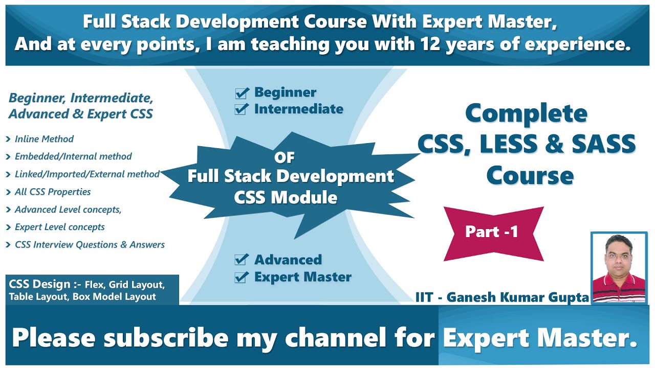 Complete Css Less And Sass Course Css With Expert Master Part 1 Youtube 1512
