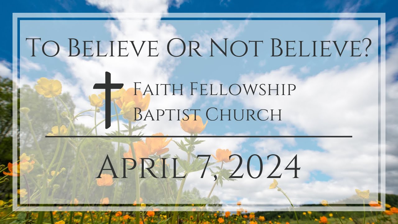 To Believe Or Not Believe - Luke 24:36-43 - YouTube