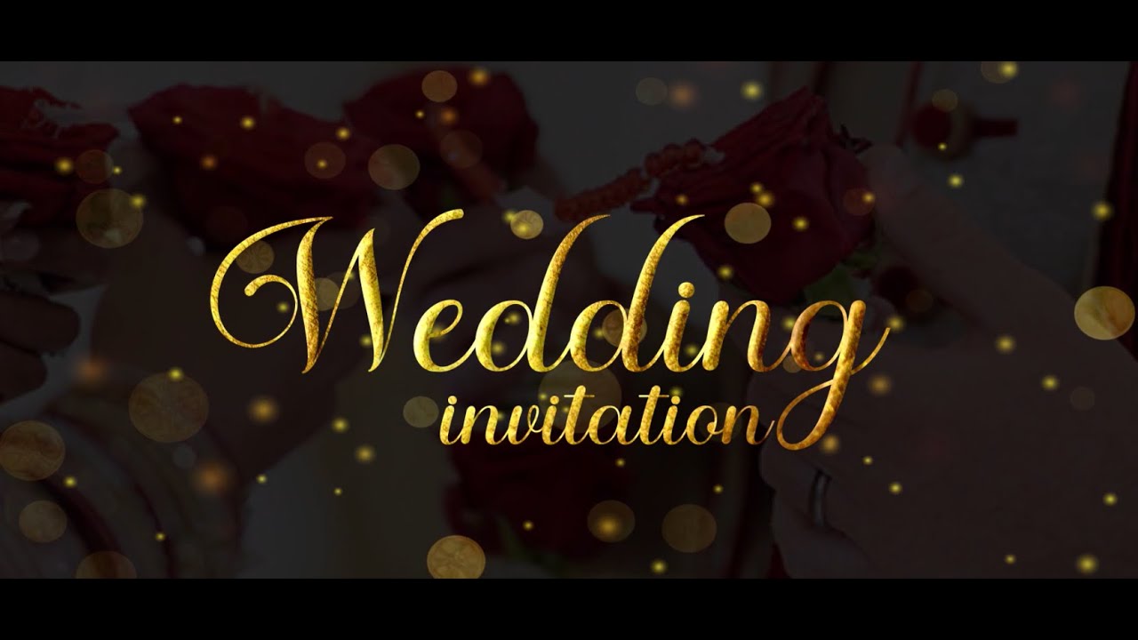 Wedding Invitation Animation Video |After Effect | MOTION Graphics ...