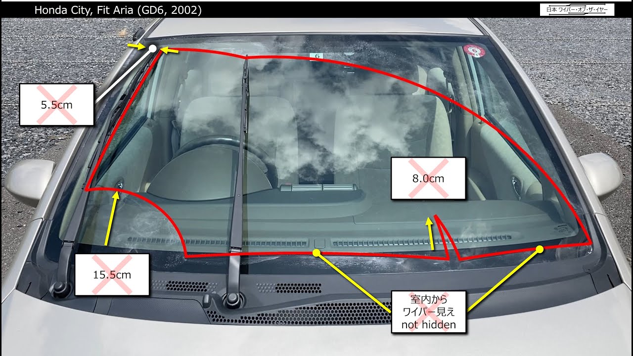 Honda City, Fit Aria (GD6, 2002) wipers - YouTube