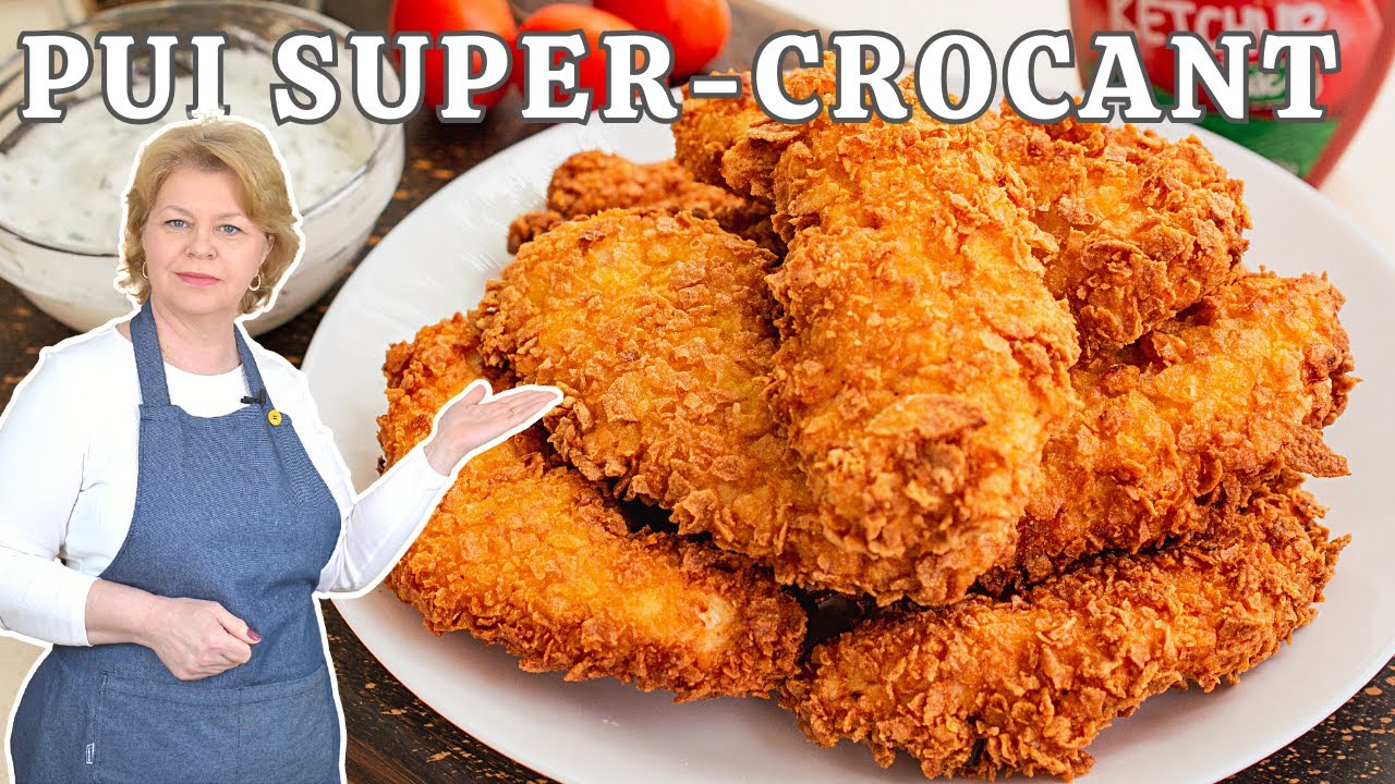 🍟 Pui super-crocant ca la KFC! Rețeta de pui crispy - șnițele în fulgi ...