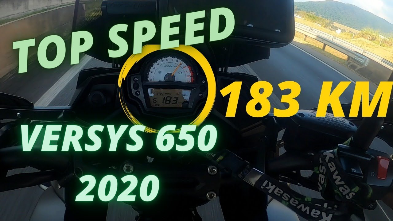 [TOP SPEED] Velocidade Máxima da Kawasaki Versys 650 2020 Tourer - YouTube