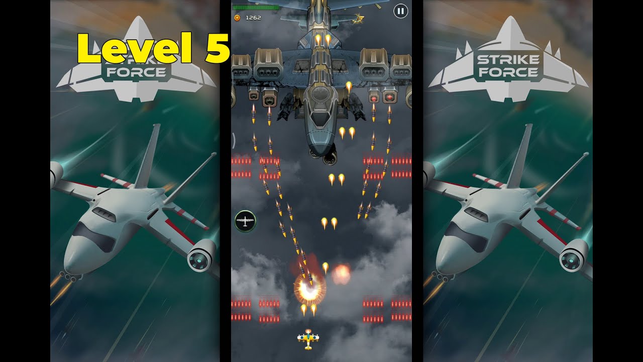 Strike Force 1945 War | Level 5 | Plane Boss | Gameplay - YouTube