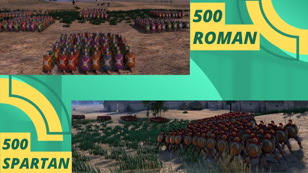 500 Spartan vs 500 Roman - Ultimate Epic Battle Simulator 2 - UEBS 2 ...