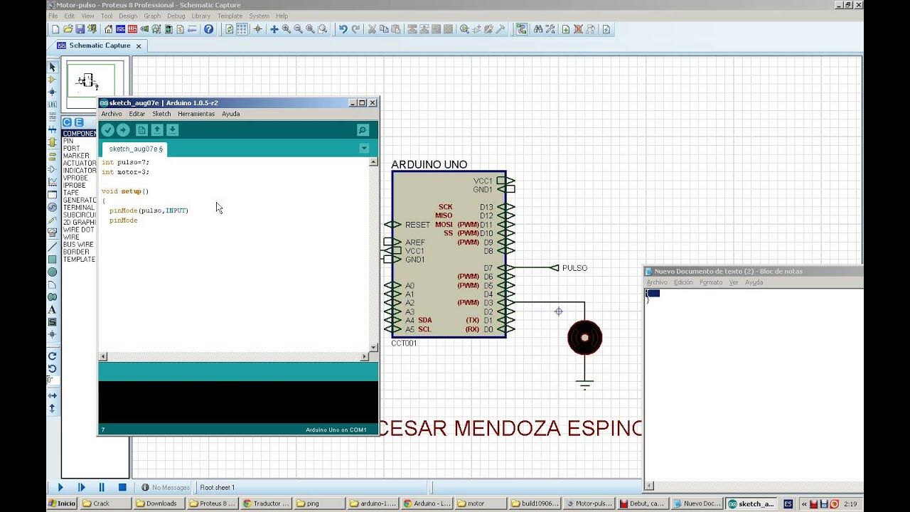Encendido y apagado de un motor con ARDUINO - YouTube