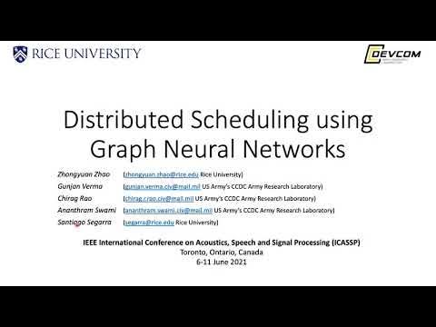 Distributed Scheduling Using Graph Neural Networks - YouTube