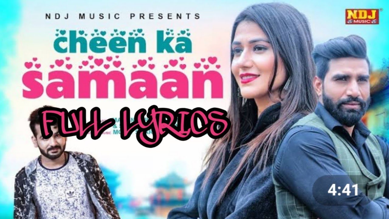 Cheen ka saman / lyrics / haryanvi song / mohit sharma / edited version ...