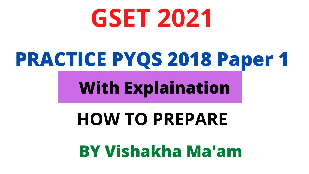 GSET Preparation Paper 1 2021|Complete Previous year Questions 2018 ...