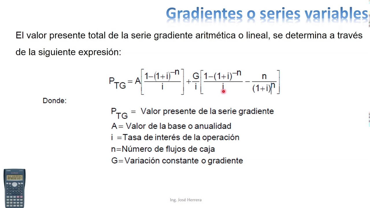 Gradiente o series variables - YouTube