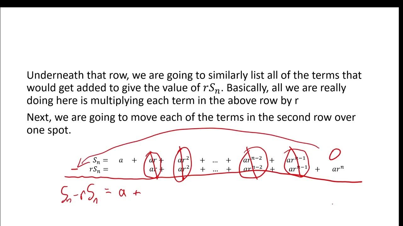 Grade 11 Functions Mcr3u Lesson 9 050 Geometric Series Youtube