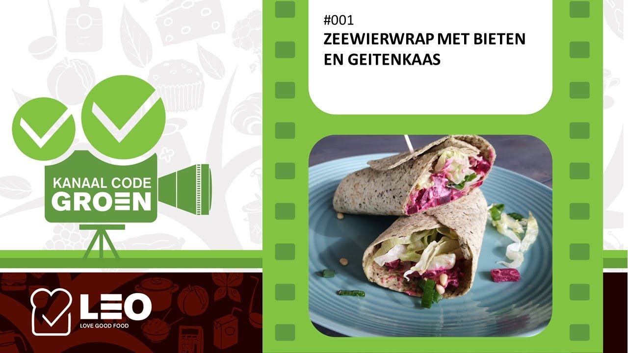 Kanaal code groen: Zeewier wrap met bieten en geitenkaas - YouTube