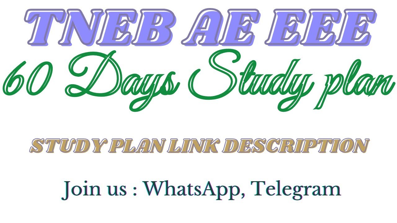 TNEB AE EEE STUDY PLAN | HOW TO PREPARE TNEB AE | - YouTube