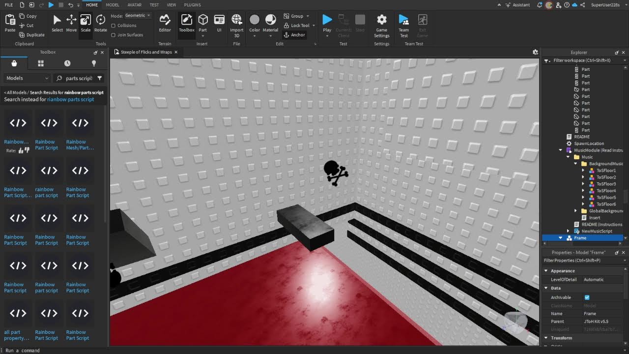 Building my tower in roblox studio - YouTube