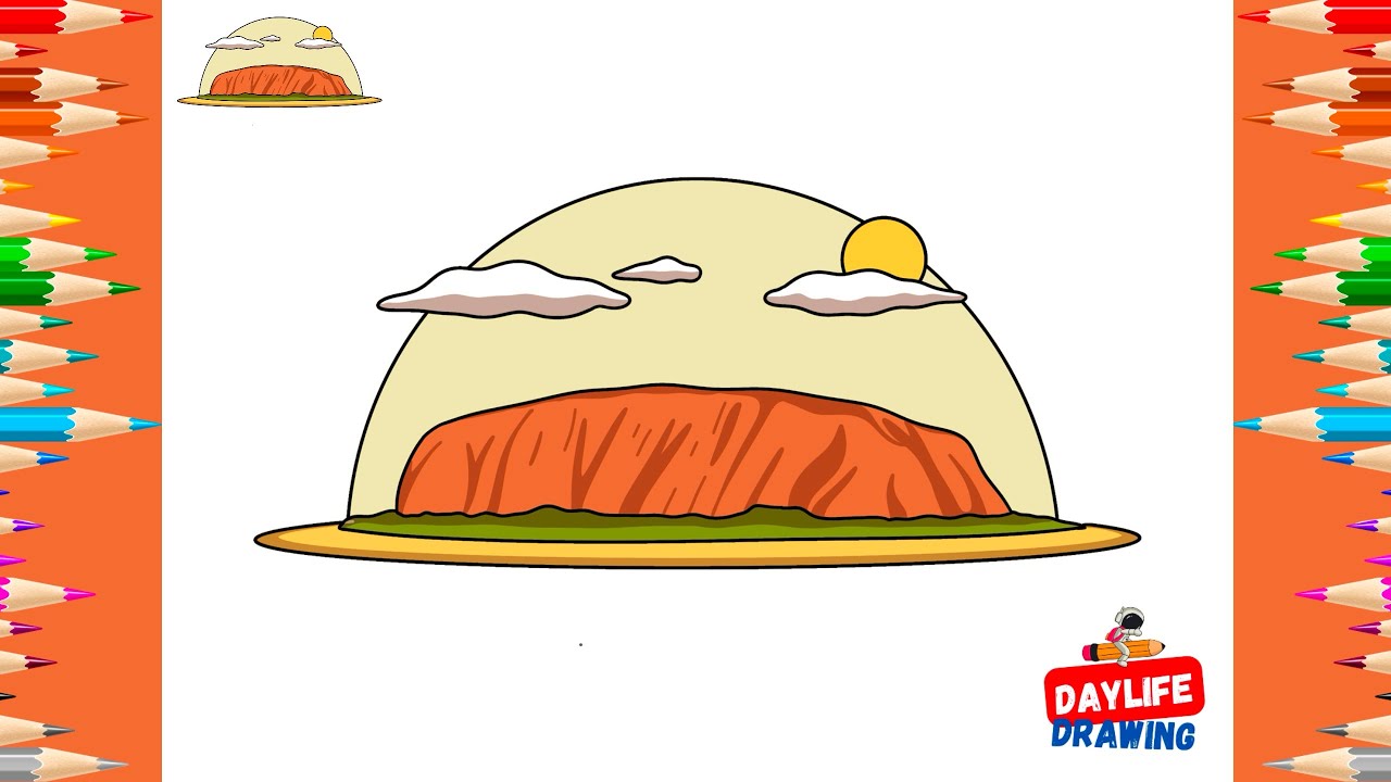 How to Draw Ayers Rock (Uluru) | Learn to Draw Australia’s Landmark ...