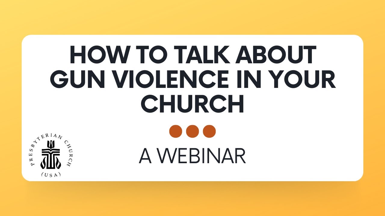How to Talk About Gun Violence in Your Church - YouTube