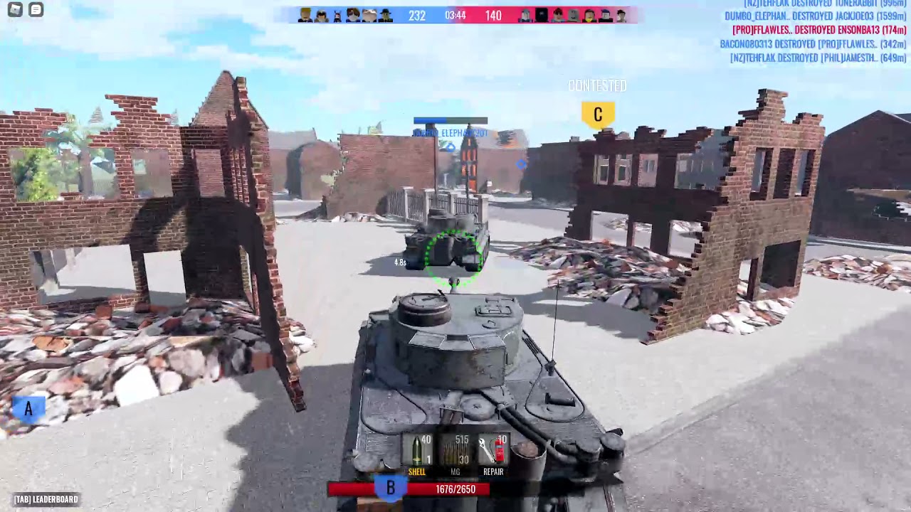 #TankWarfare Tiger Gameplay - Tank Warfare Roblox - YouTube