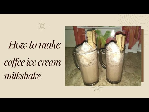 coffee ice cream milk shake | how to make iced coffee shake recipe by ...