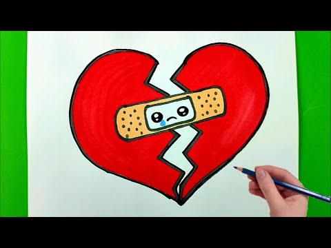 Kolay Kalp Çizimi, Sevimli Kalp Çizimi, Kolay Kırık Kalp Resmi Nasıl Çizilir, Sevimli Resimler Kolay