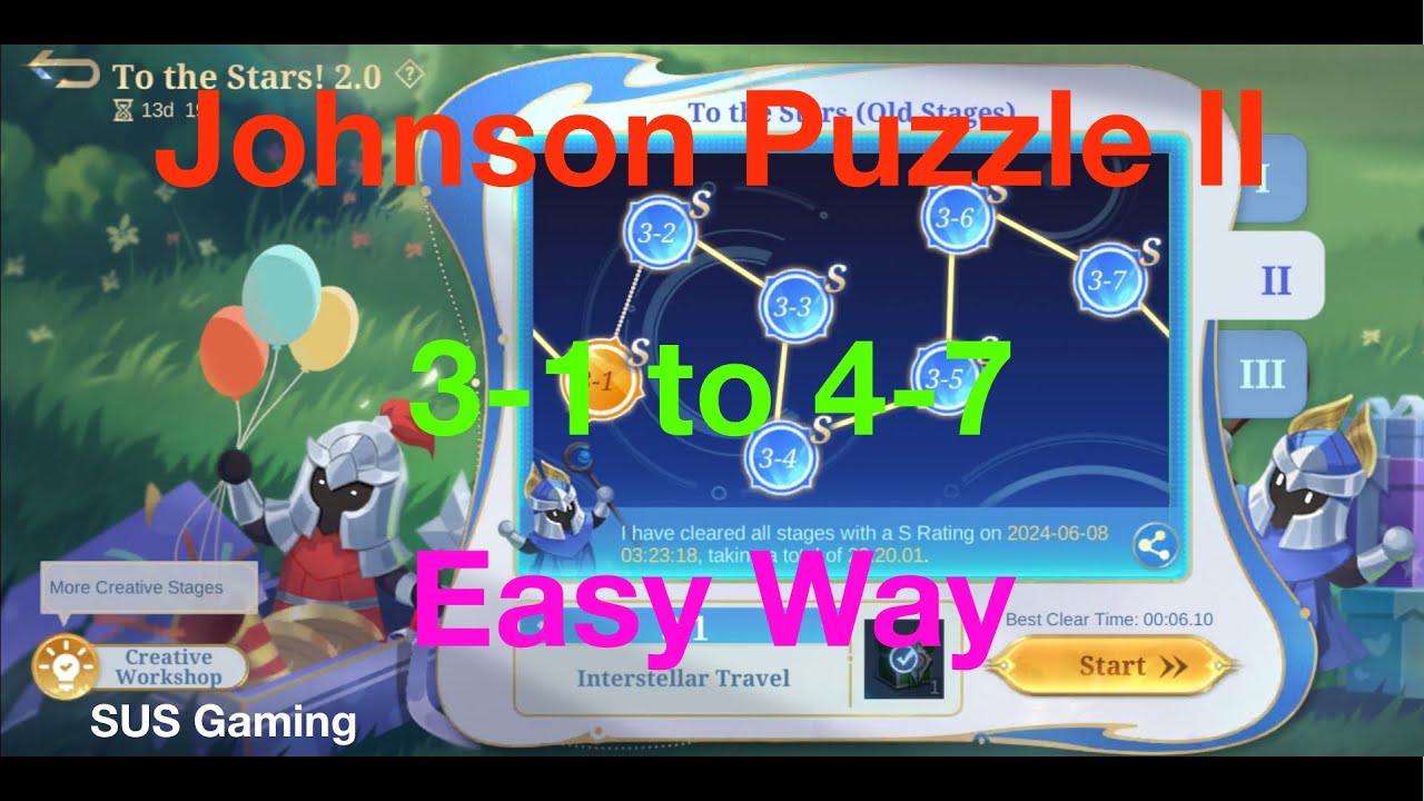 Johnson Puzzle II | Johnson Puzzle Stage 3-1 to 4-7 - YouTube