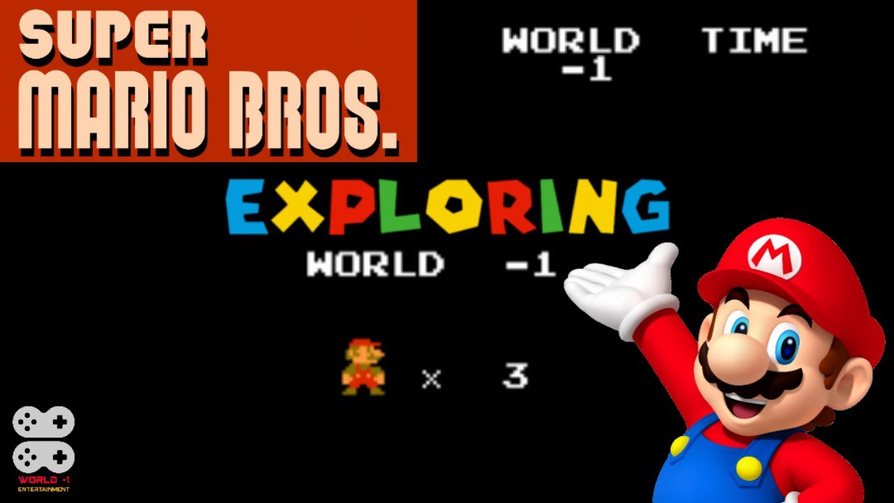 Super Mario Bros - Exploring World Minus 1 - YouTube