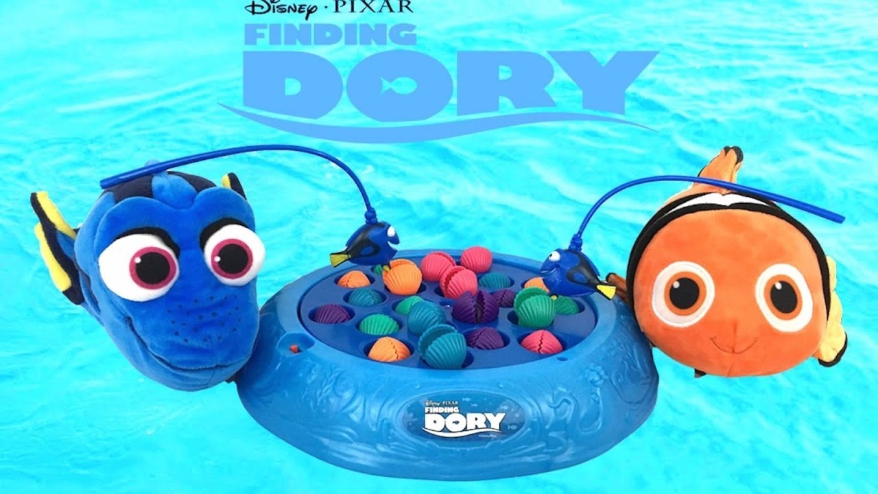 Disney finding Dory Fishing game Shell Collecting father and son - YouTube