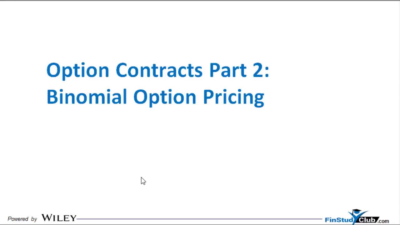 Option Contracts - Binomial Option Pricing Part 1 - YouTube