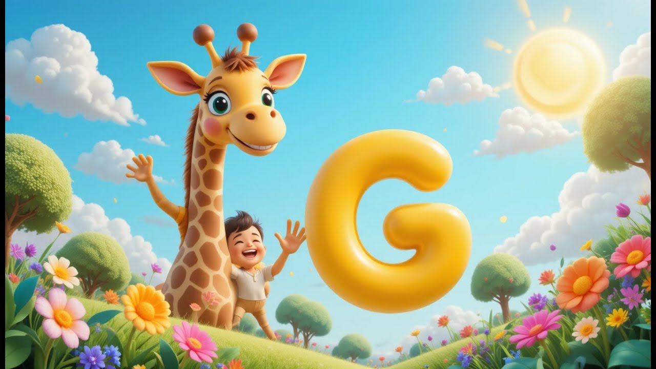 G is for Giraffe - ABC Song for Kids | Learn Alphabet with Animals ...