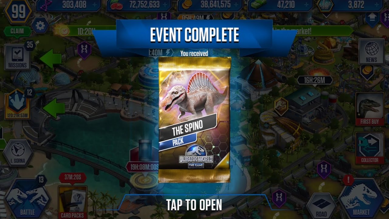 Play at A New Challenger Arena and Get The Spino Card; Jurassic World ...