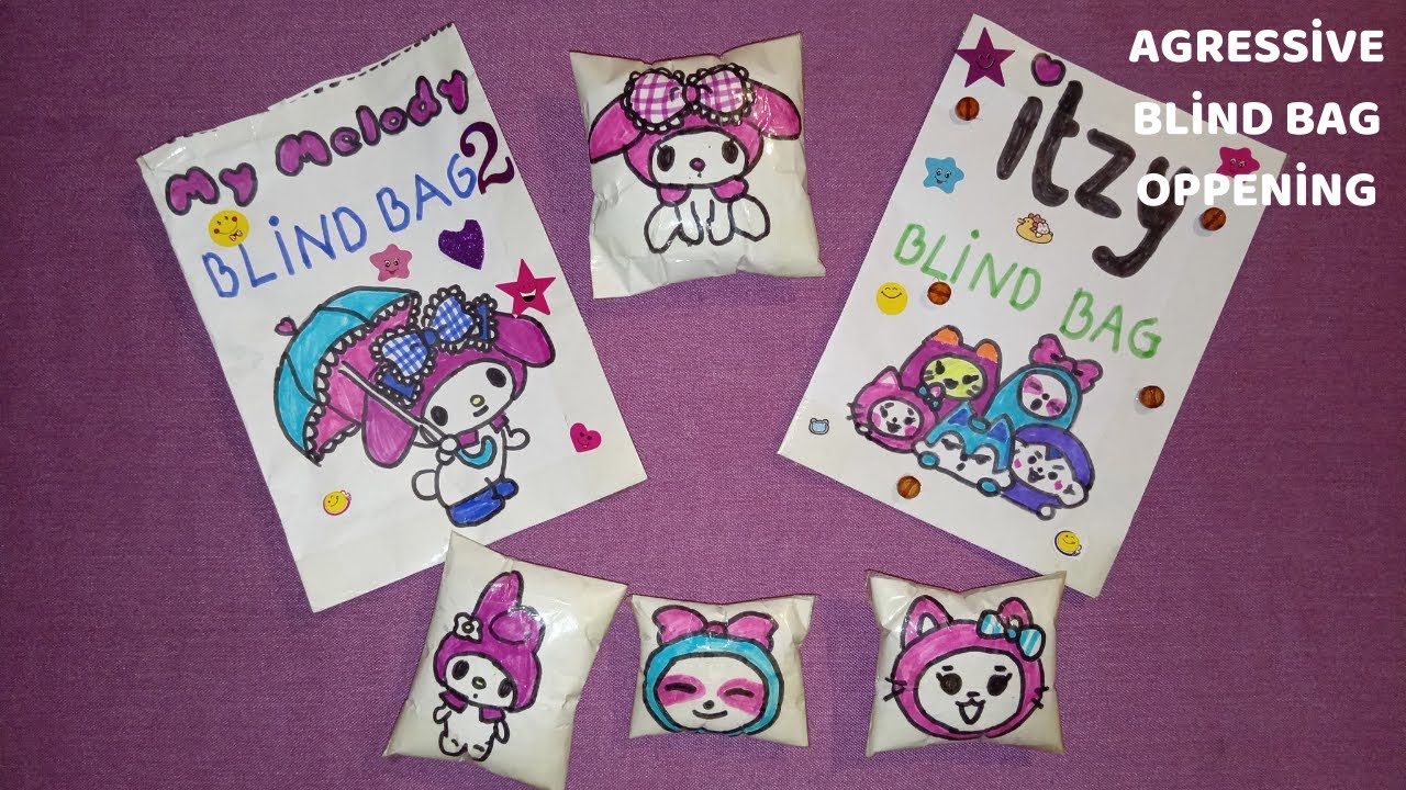 5 minutes of AGGRESSIVE blind bag opening💥| ASMR | paperdiy - YouTube