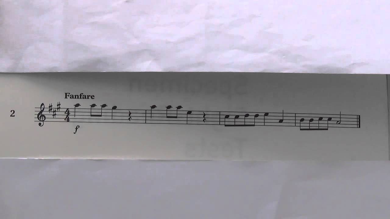 Violin Grade 1 Sight Reading No 2 Fanfare - YouTube