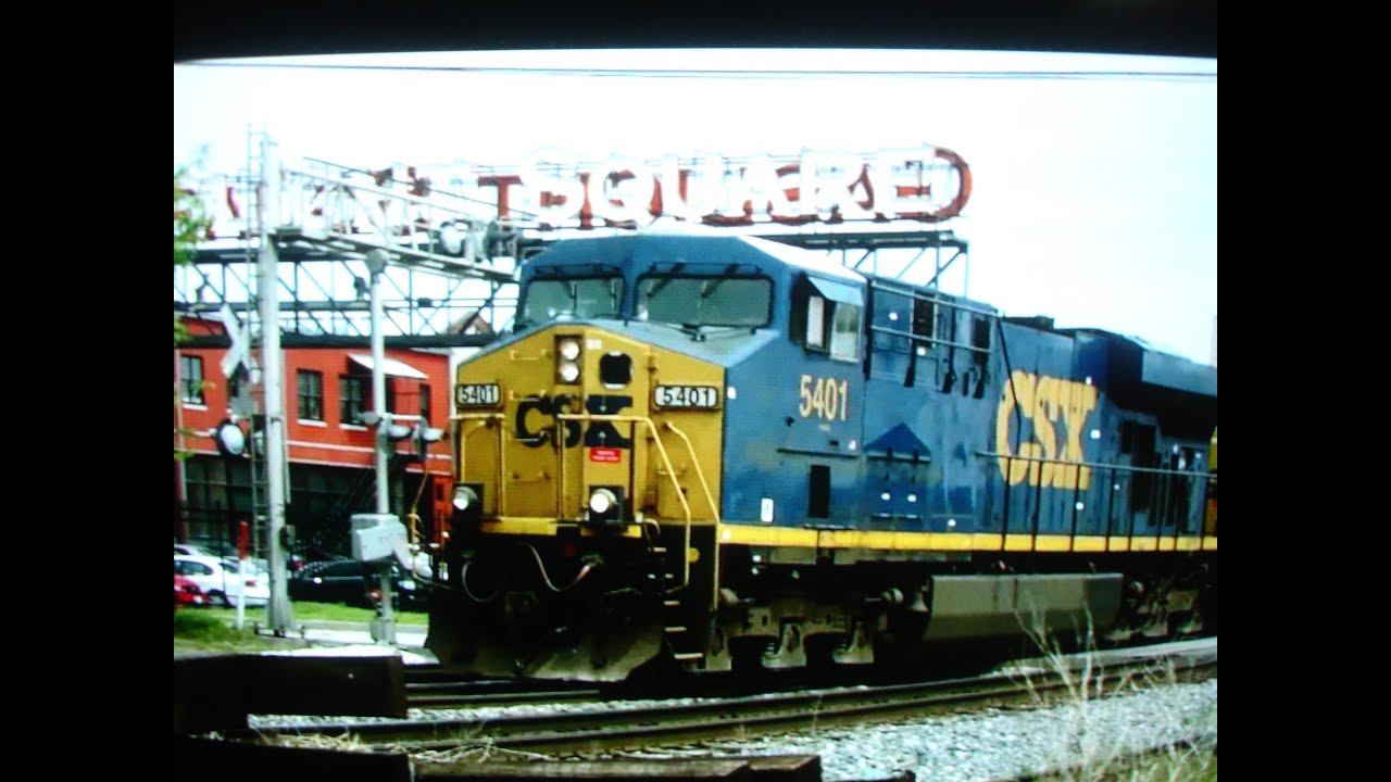 CSX Intermodal Train In Baltimore - YouTube