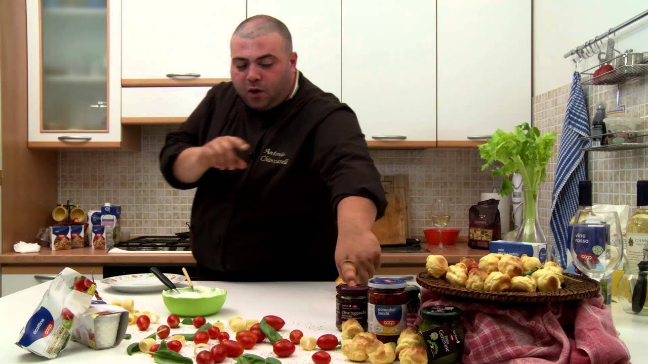 Cucina creativa Coop - Chef Antonio Chioccarelli - Profitterol di formaggio - YouTube