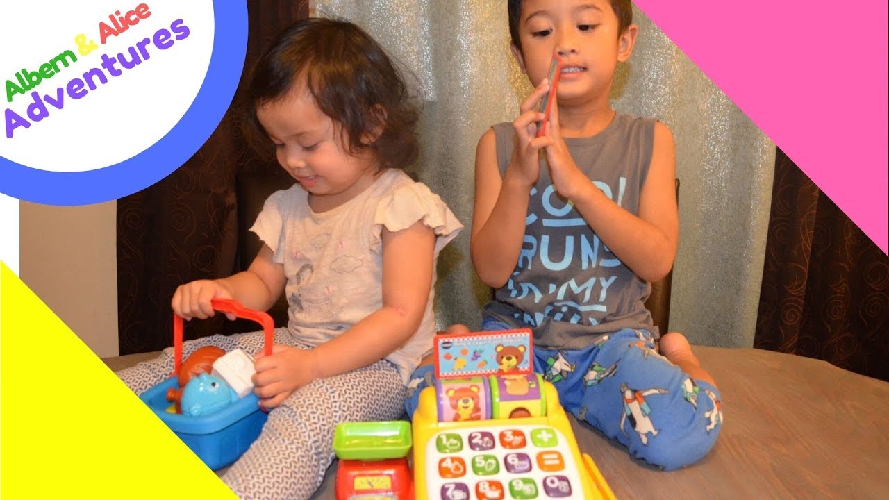 VTECH Ring and Learn Cash Register Review, Pretend play groceries ...