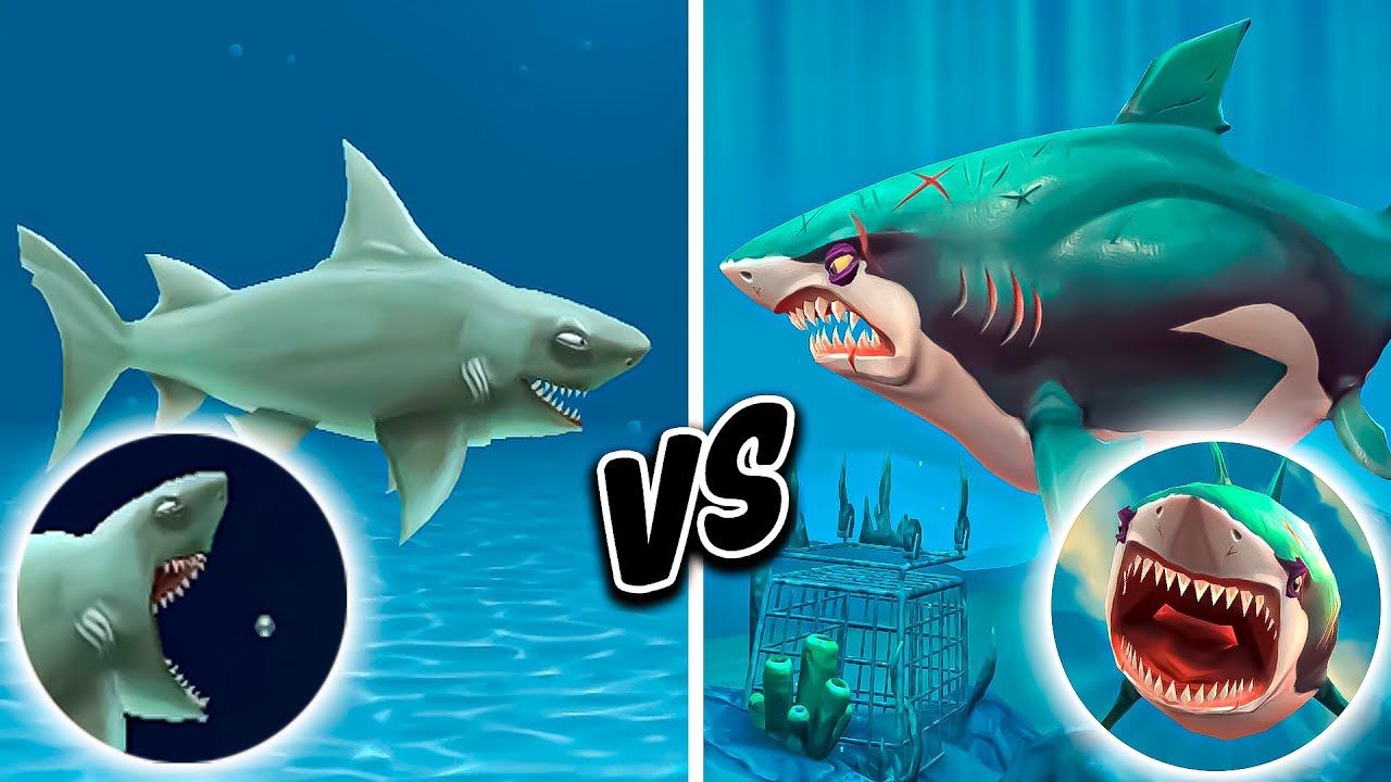 REEF SHARK VS GREAT WHITE SHARK | Hungry Shark Evolution VS Hungry ...
