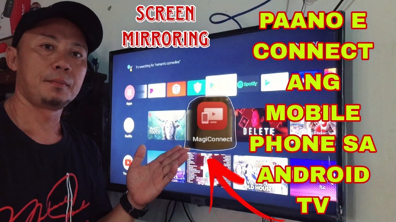 PAANO E CONNECT ANG MOBILE PHONE TO TCL ANDROID TV|SCREEN MIRRORING ...