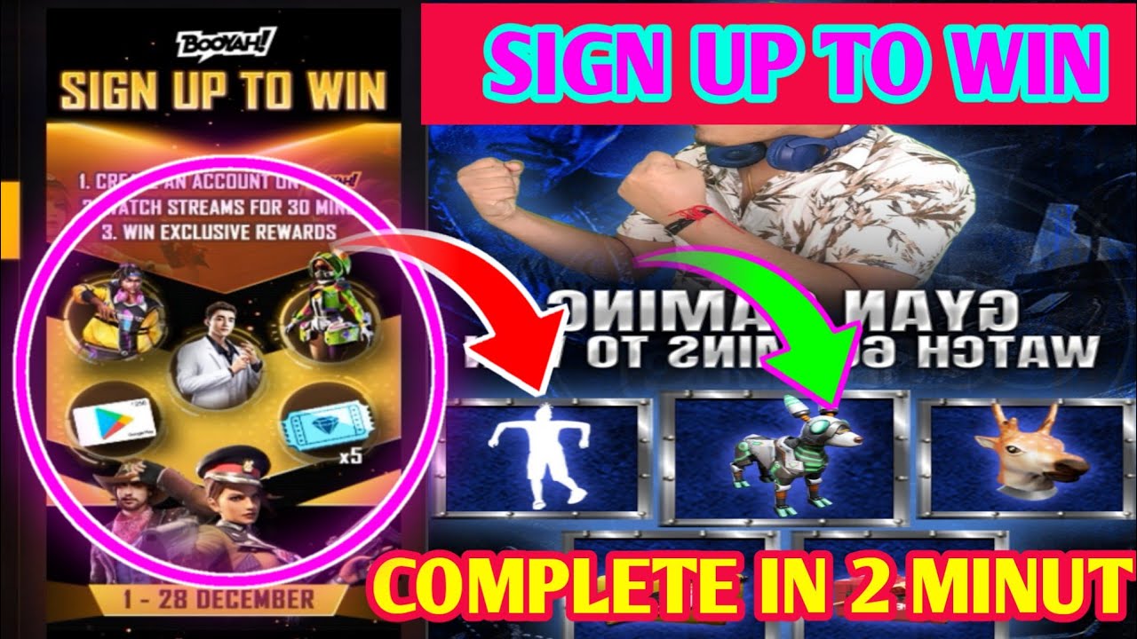 Booyah App New Event Toda। Sign Up To Win Event Complete Kaise Kare ...