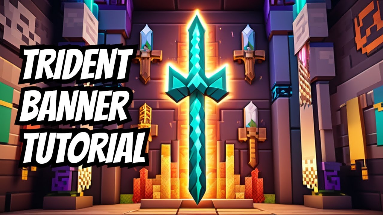 How To Make A Trident Banner In Minecraft - YouTube
