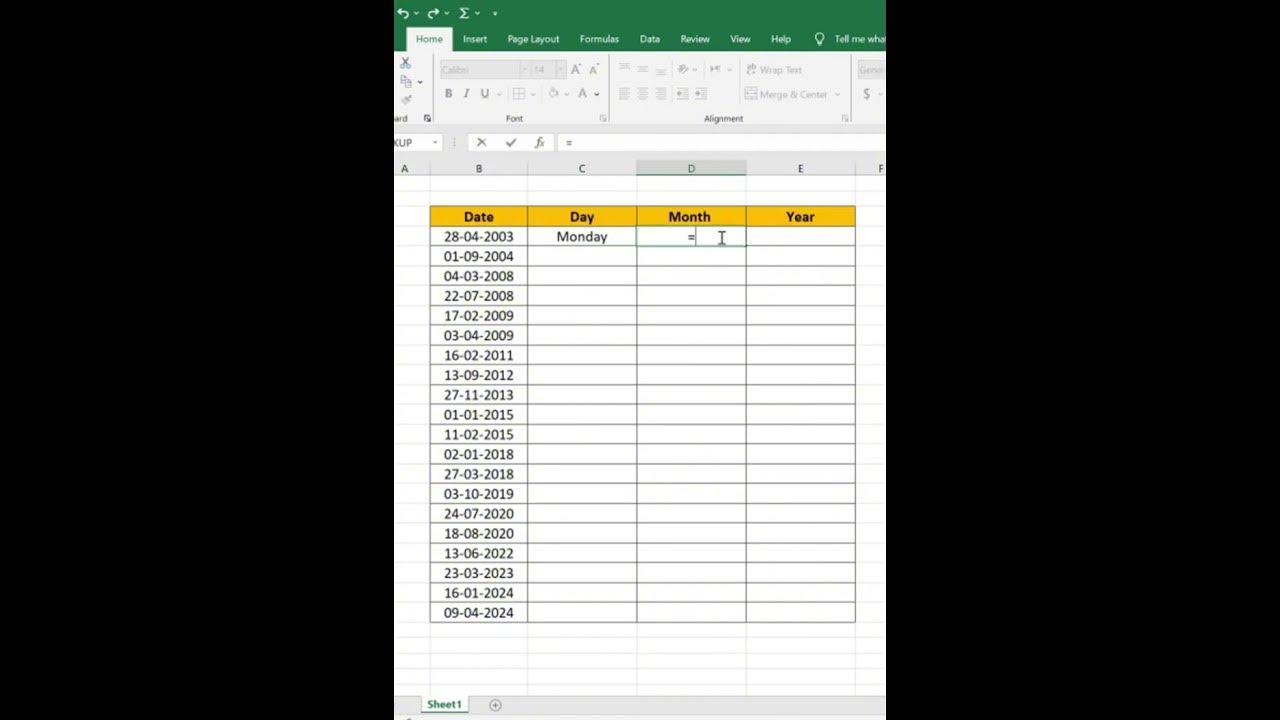 How to convert date into day month year in Excel | "Text" Function #exceltips #textfunction ...